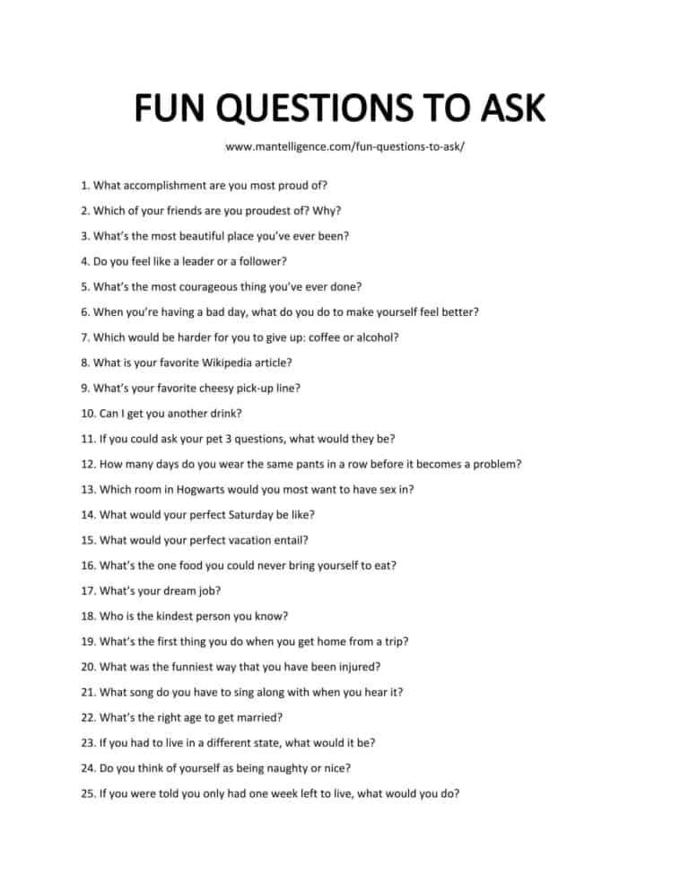 65 Really Good Questions To Ask Fun Interesting Unique 65 Really Good Questions To Ask Fun Interesting Unique