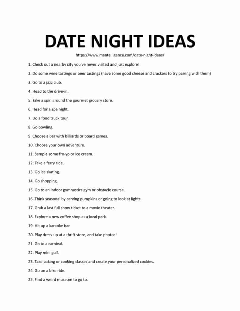 Top 65 Date Night Ideas - How to Make an Absolutely Delightful Date